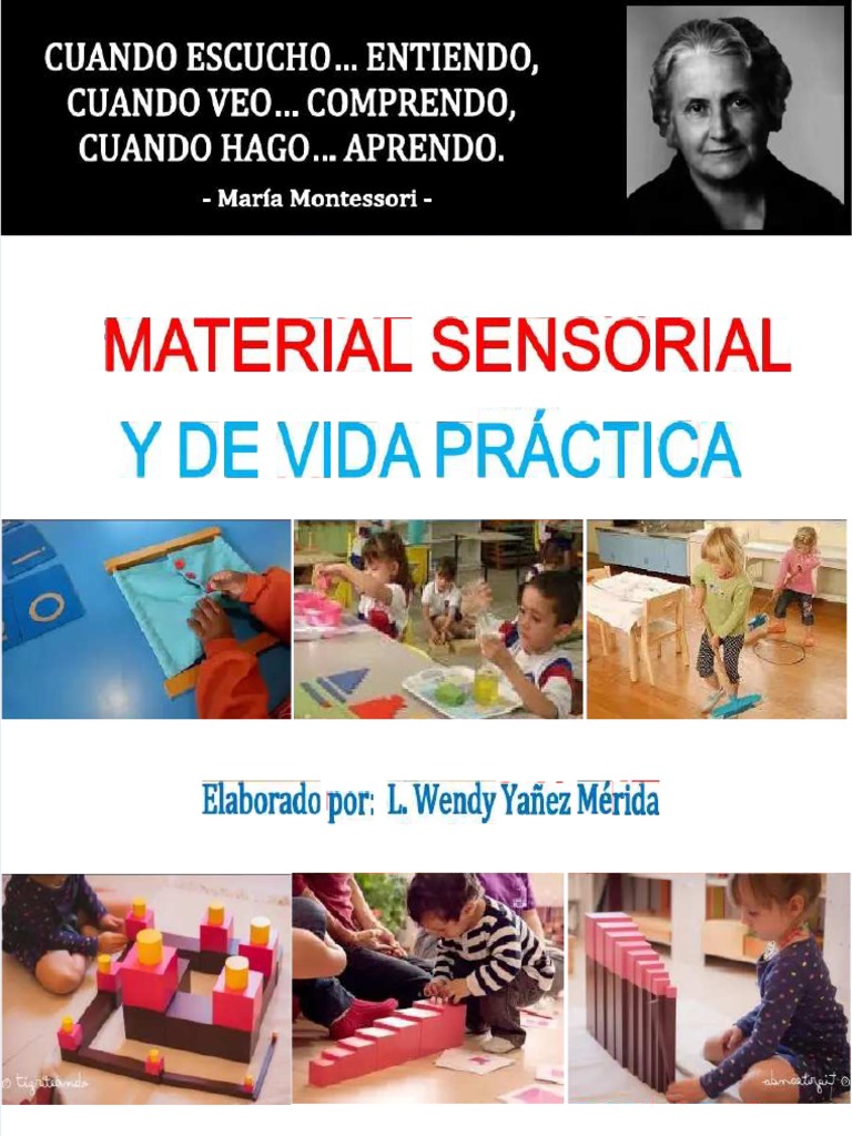 Materiales Sensoriales y de Vida Práctica Montessori | PDF | Educación ...