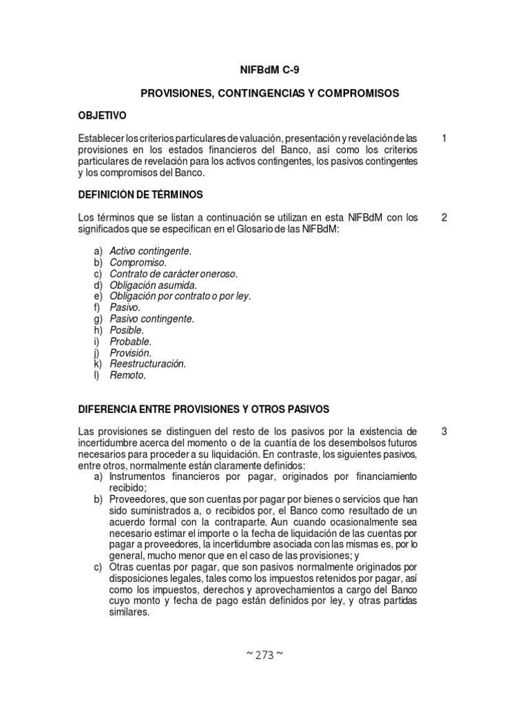 Nif c9 | PDF | Bancos | Incertidumbre