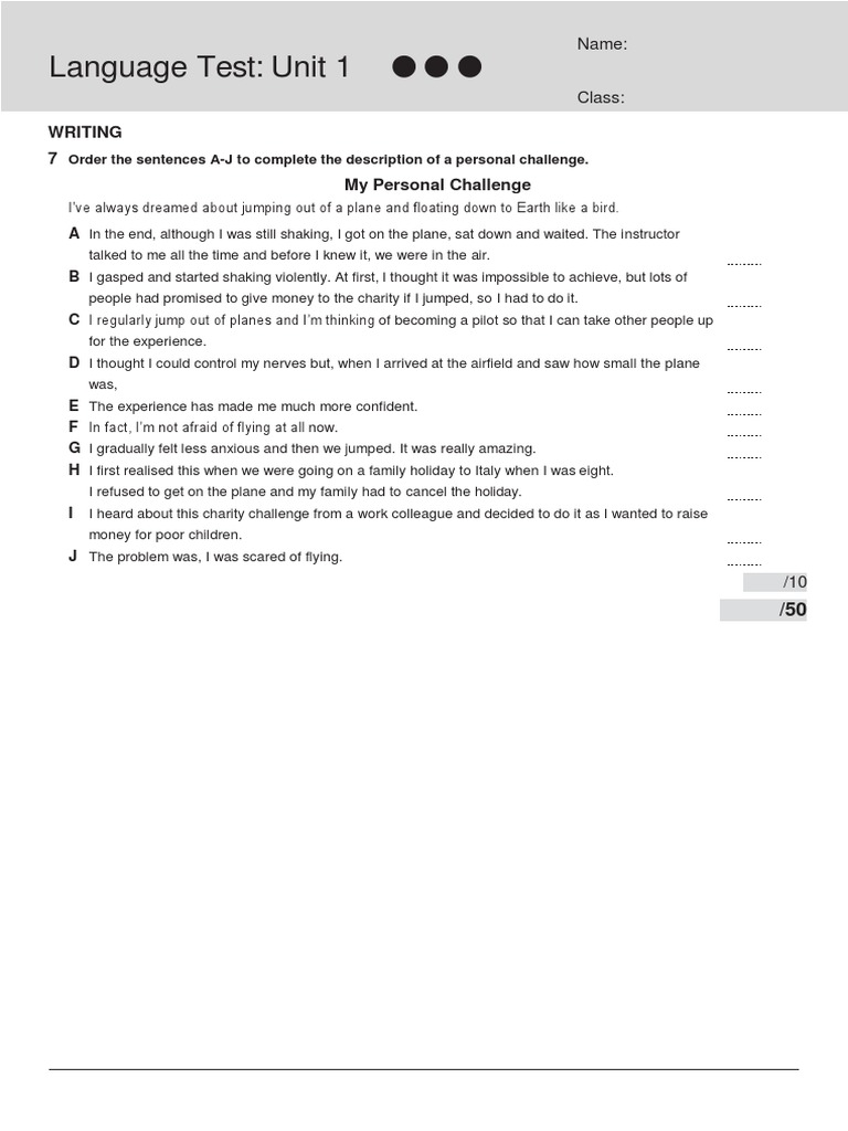 03 RW-AND 4 - Tests - Unit - Tests - Language UNIT 3 | PDF 03 RW-AND 4 - Tests - Unit - Tests - Language UNIT 3 | PDF