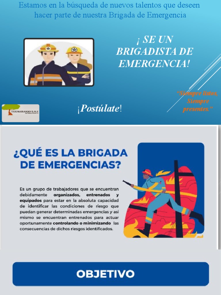 Convocatoria Brigada de Emergencia TEXNARANJO | PDF | Crecimiento ...