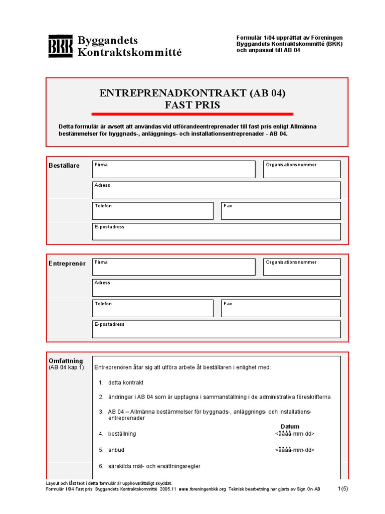 AB 04 Fast Pris | PDF
