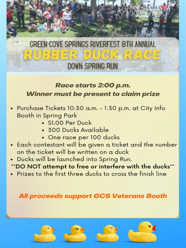 Flyer GCS 8th Annual Duck Race | PDF | Cooking, Food & Wine