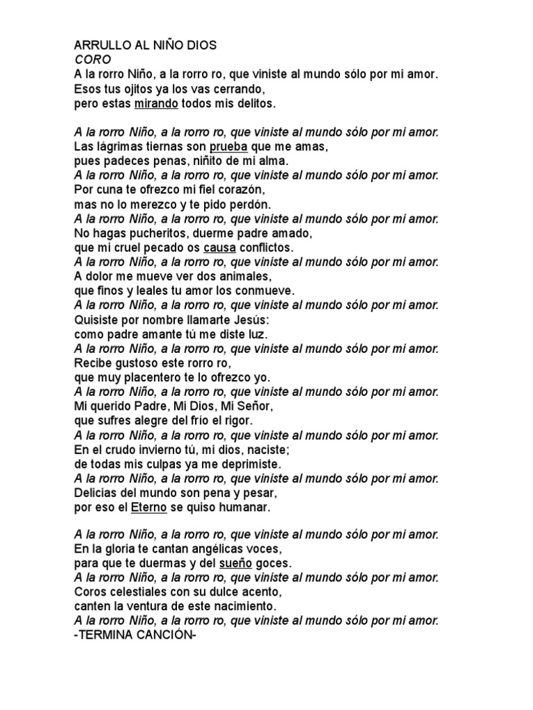 Arrullo Al Niño Dios | PDF