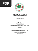 MODUL AJAR MATEK KELAS 1 - Pengukuran Panjang Benda | PDF