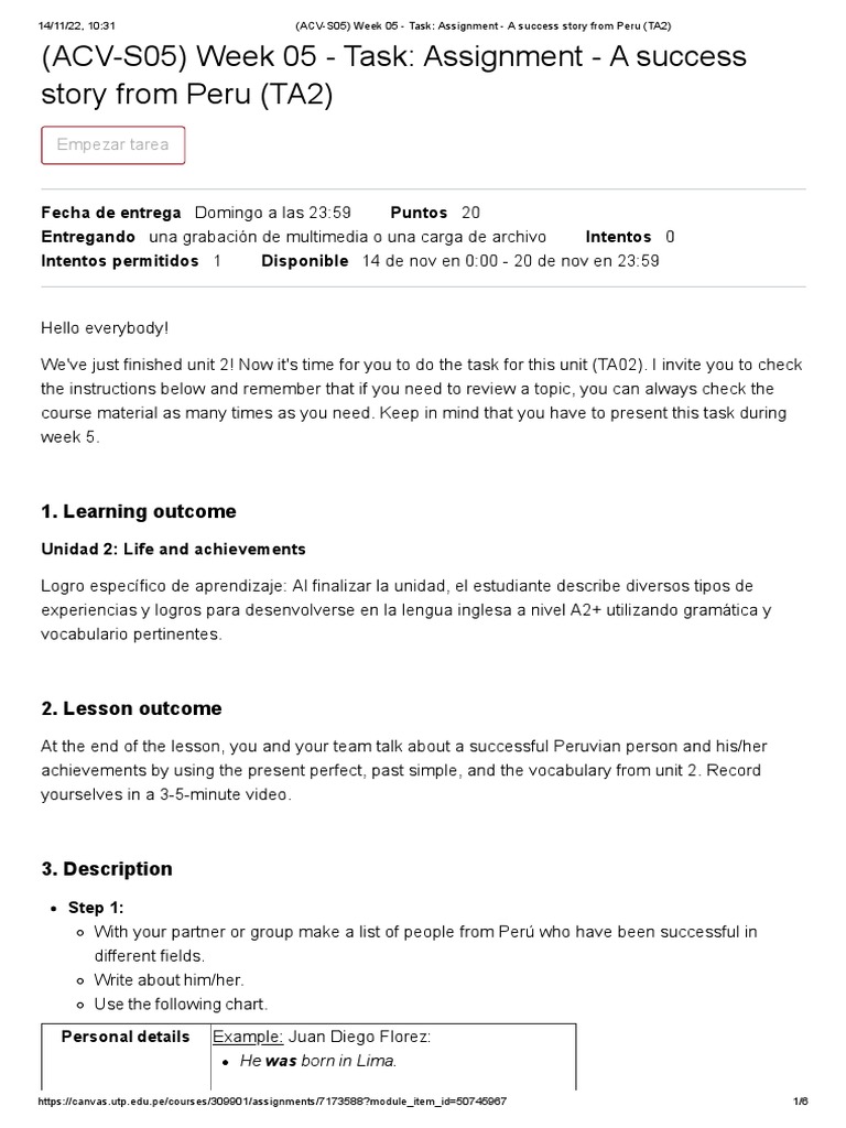 (ACV-S05) Week 05 - Task - Assignment | PDF | Languages | Foreign Language Studies