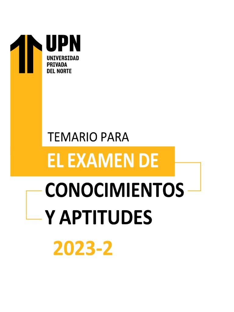 Temario ECA 2023: Conocimientos y Aptitudes | PDF | Ciencias sociales