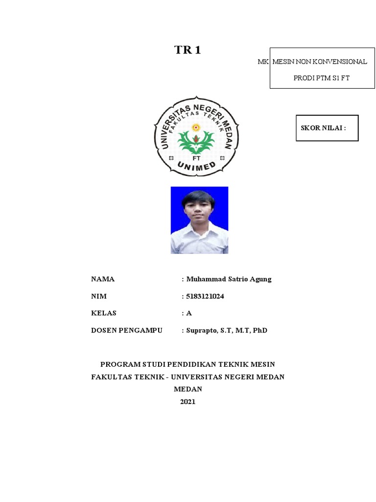 Mesin Non Konvensional TR 1 | PDF
