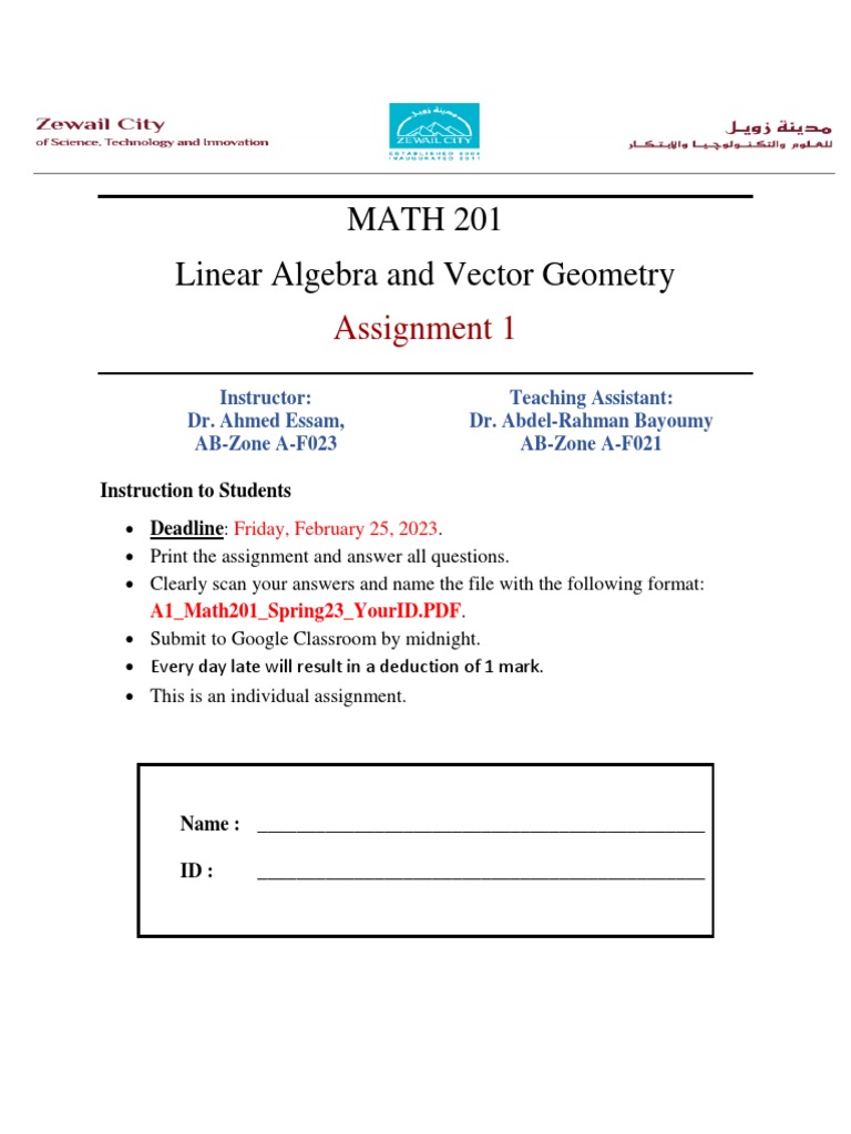 A1 Spring23 | PDF | Matrix (Mathematics) | Mathematical Concepts