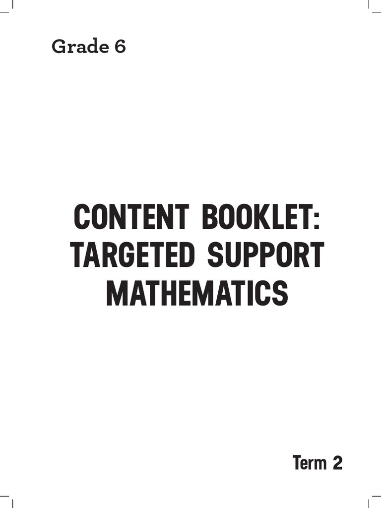 Grade 6 Mathematics Support Term 2 | PDF | Shape | Multiplication