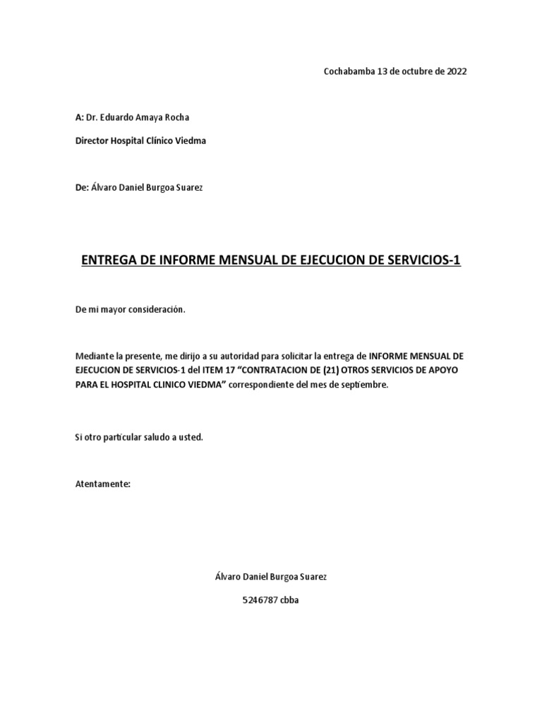 Carta de Entrega de Documentos1 | PDF