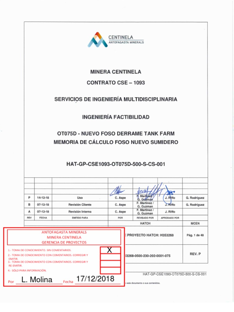 HAT-GP-CSE1093-OT075D-500-S-CS-001 - P - Estatus 1 | PDF | Hormigón ...