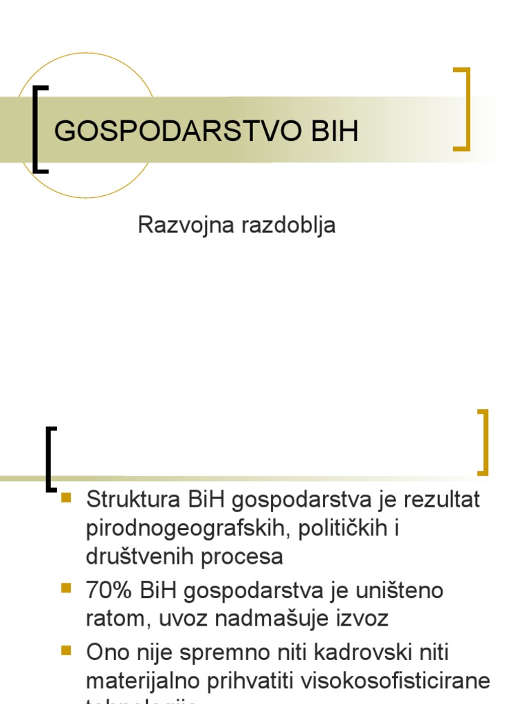 Gospodarstvo Bih | PDF