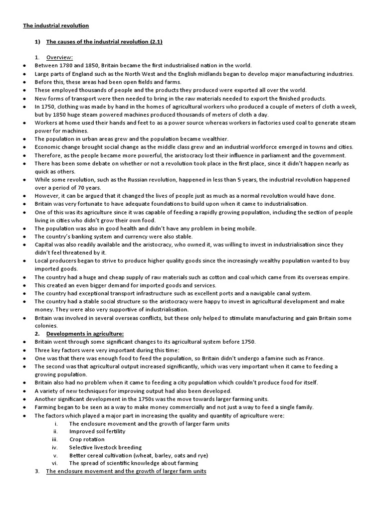 The Industrial Revolution | PDF | Agriculture | Industrial Revolution