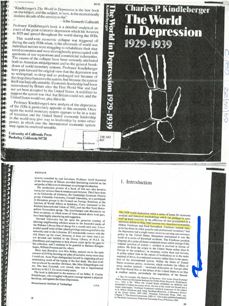 Kindleberger - The World in Depression (1929-1939) | PDF
