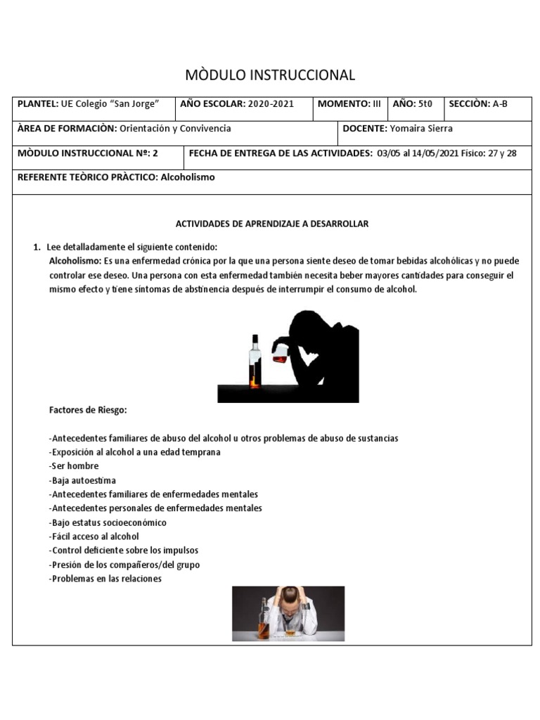 Modulo Instruccional Nº2 - III Momento (Quinto Año) (Orientacion y Convivencia) | PDF ...