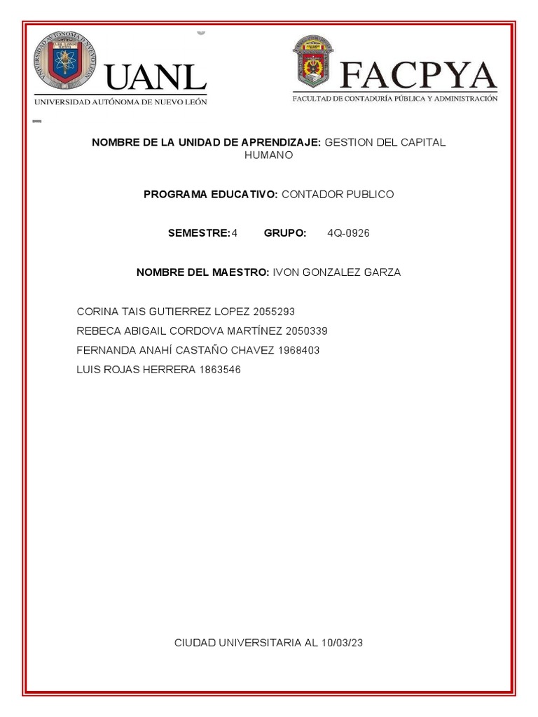 GCH Evidencia2 Eq5 | PDF | Gestión de recursos humanos | Economias
