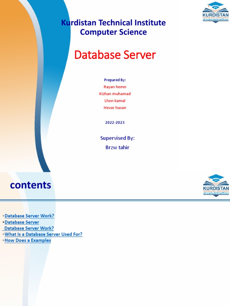 Database Sever Report | PDF | Databases | Server (Computing)