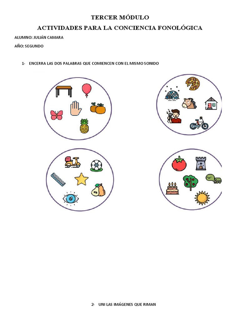 Conciencia Fonologica 3 | PDF