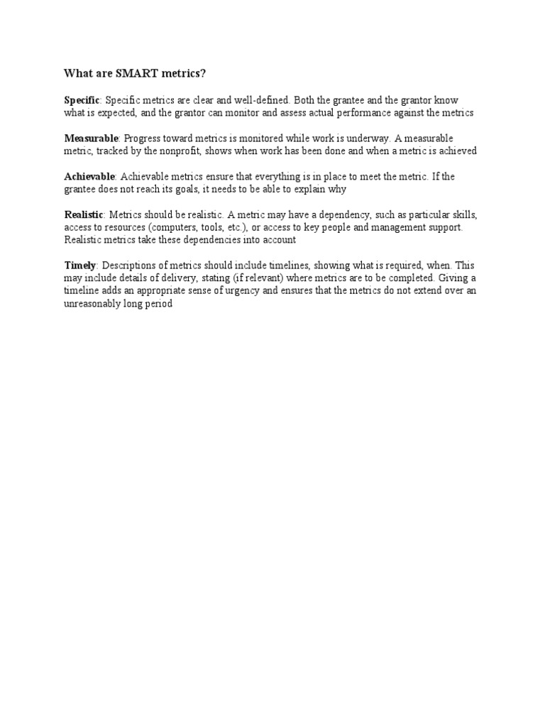 Understanding SMART Metrics Explained | PDF | Finance & Money ...