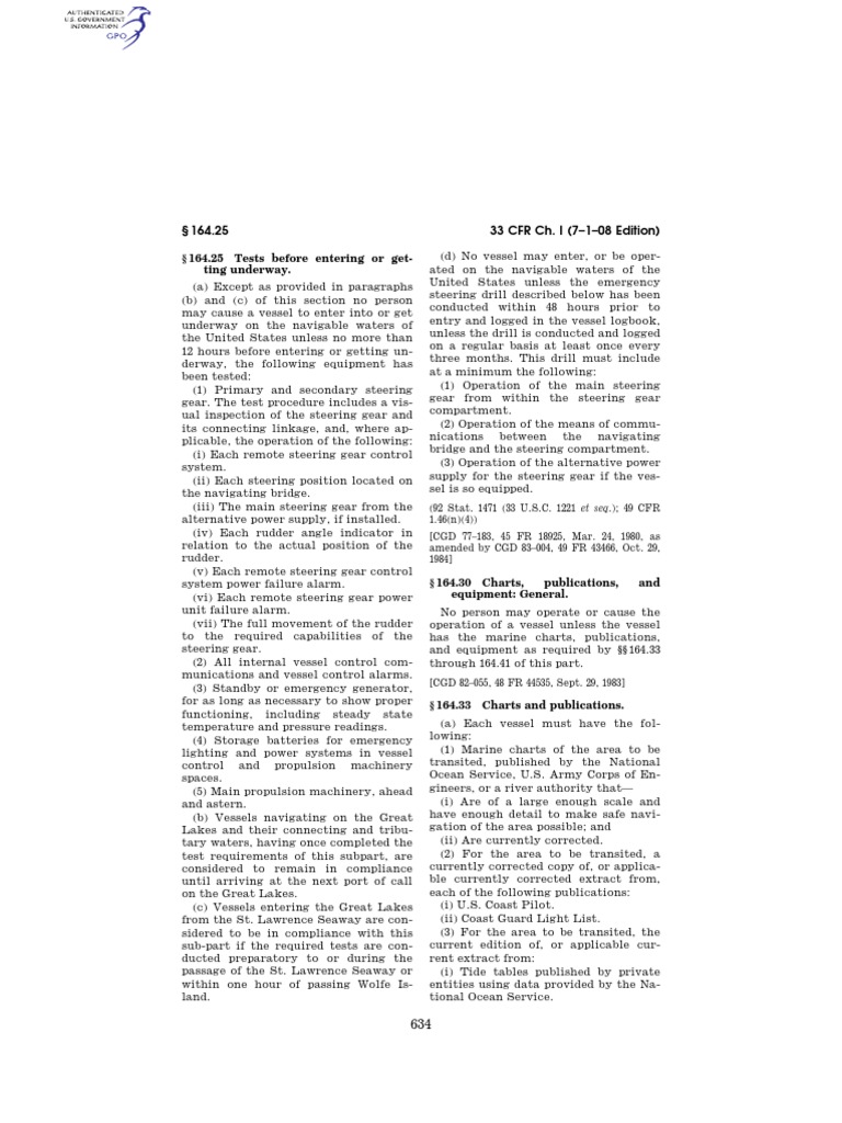 Vessel Equipment Testing Requirements | PDF | Ships