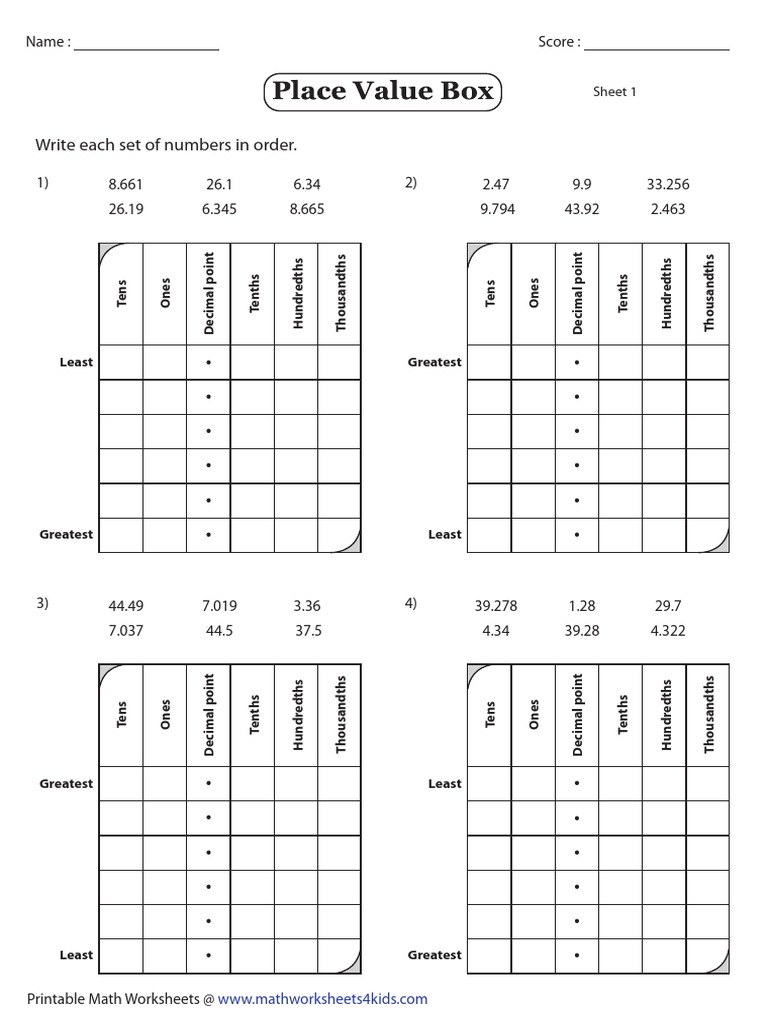 Place Value 1 | PDF | Mathematical Notation | Mathematics