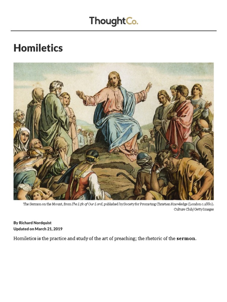 Homiletics - Definition and Examples | PDF | Homiletics | Sermon