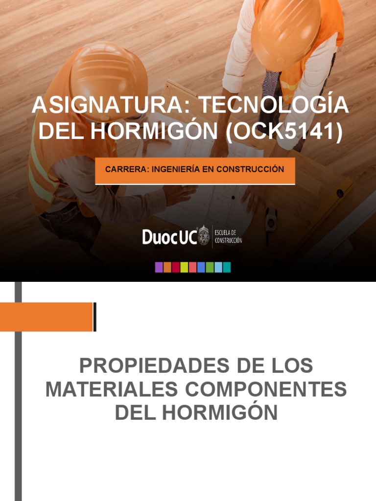 1.1.2 Propiedades de Los Materiales Componentes Del Hormigón | PDF ...