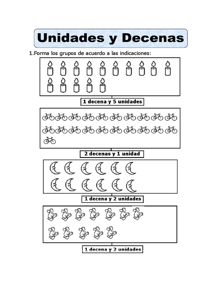 Actividades de Decenas y Unidades | PDF