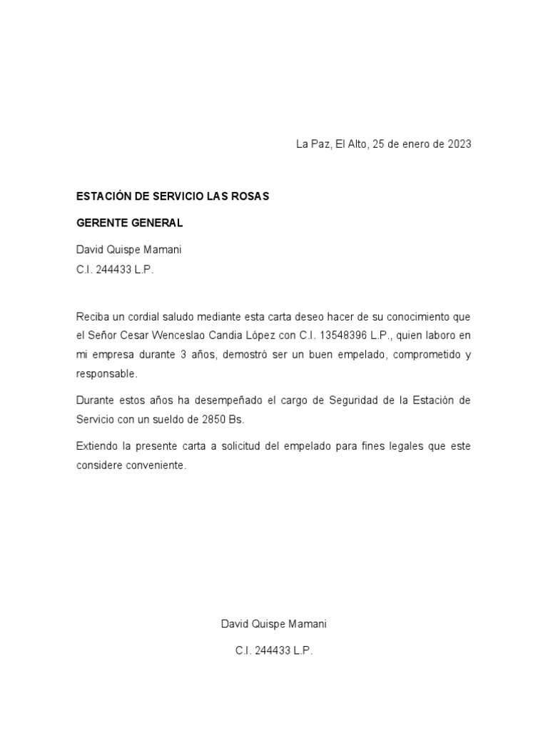 Carta Estacion | PDF Carta Estacion | PDF