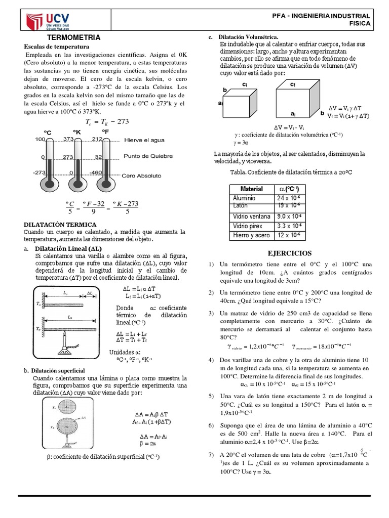 Temperatura | PDF | Expansión térmica | Temperatura