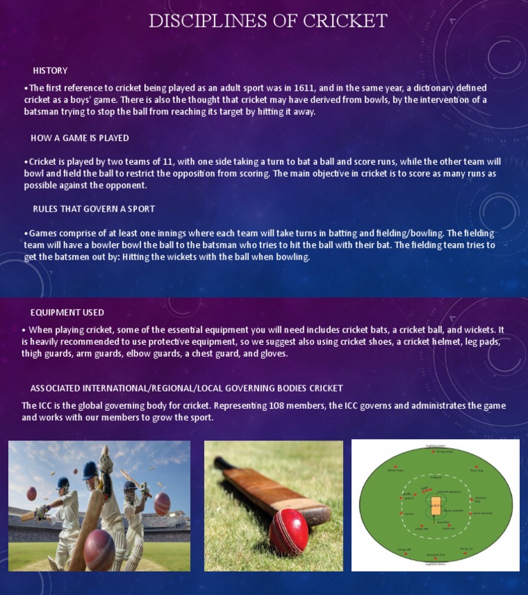 Disciplines of Cricket | PDF | Sports & Recreation