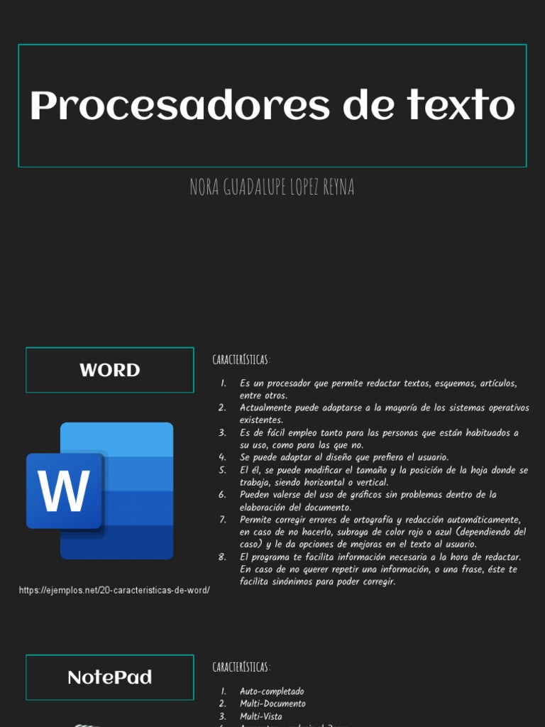 Guía de Procesadores de Texto | PDF