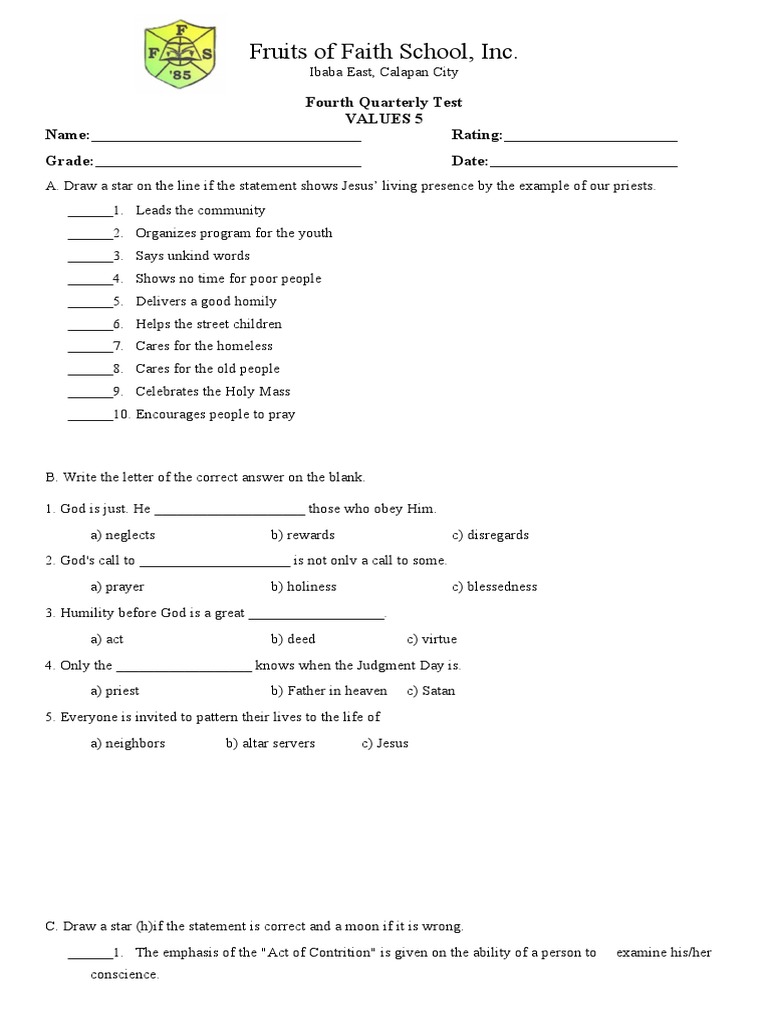 Values 5 | PDF | Systematic Theology | Christian Belief And Doctrine