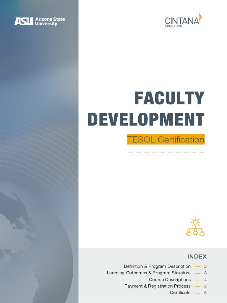 Tesol Certification Factsheet | PDF | English As A Second Or Foreign ...