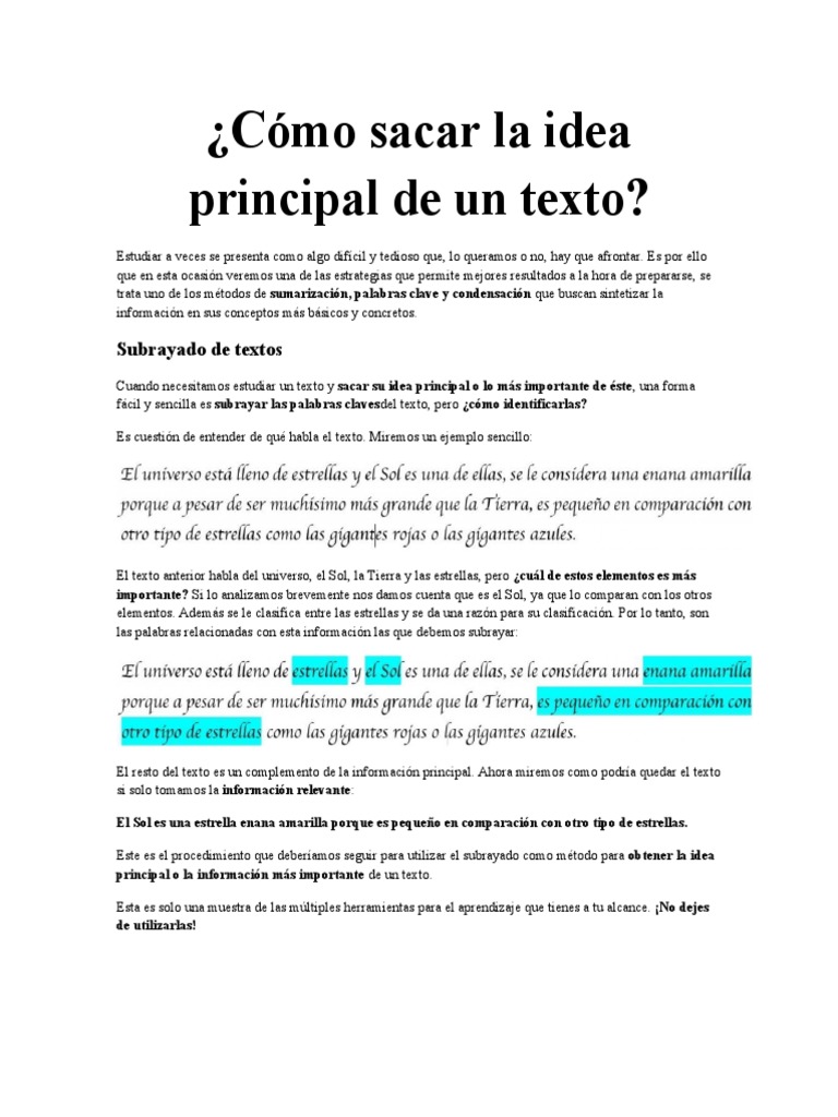 Id. Principal - Definición y Ejemplos | PDF | Pensamiento | Información