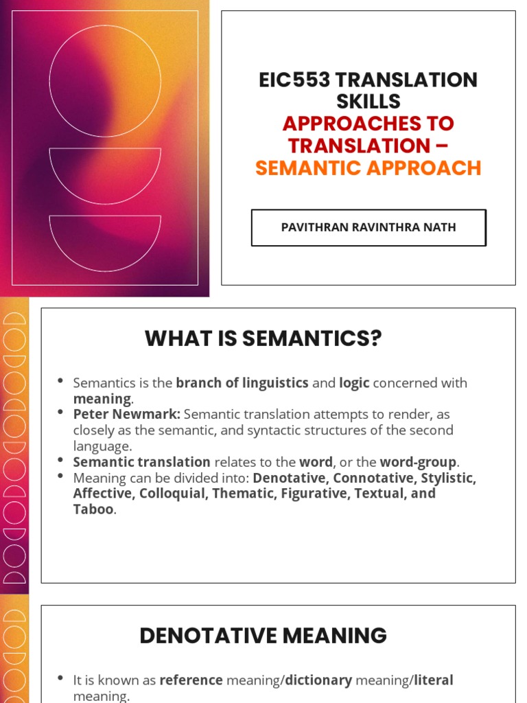 Translation Semantics Guide | PDF | Translations | Indonesian Language