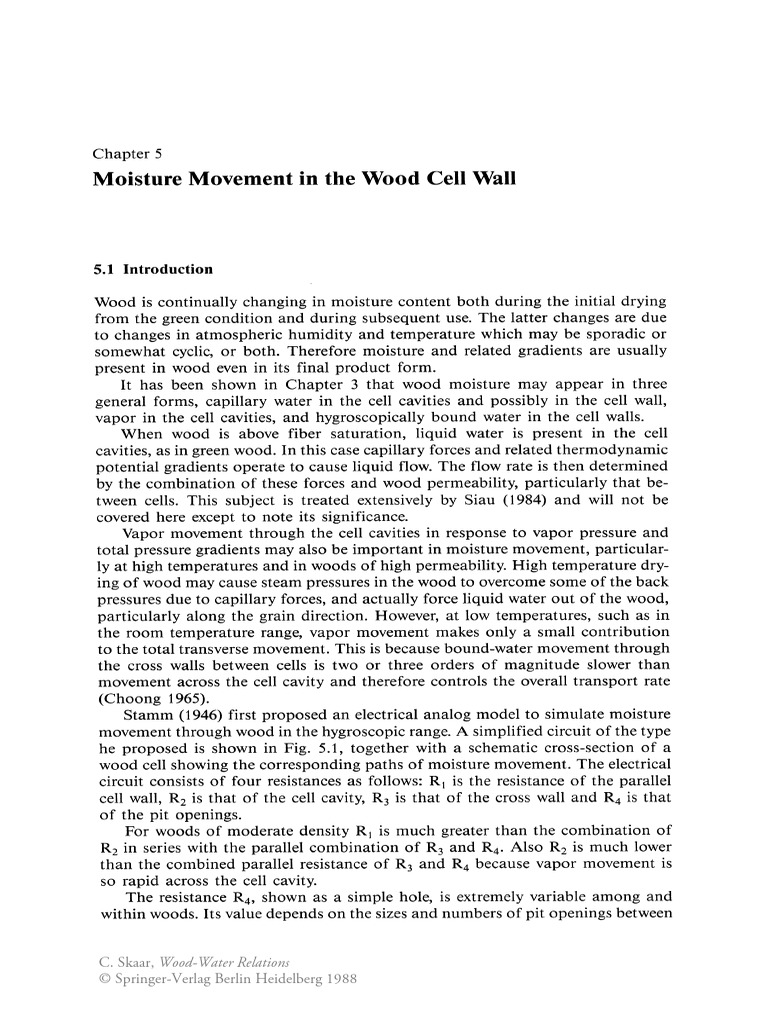 Moisture Movement in The Wood Cell Wall | PDF | Humidity | Diffusion