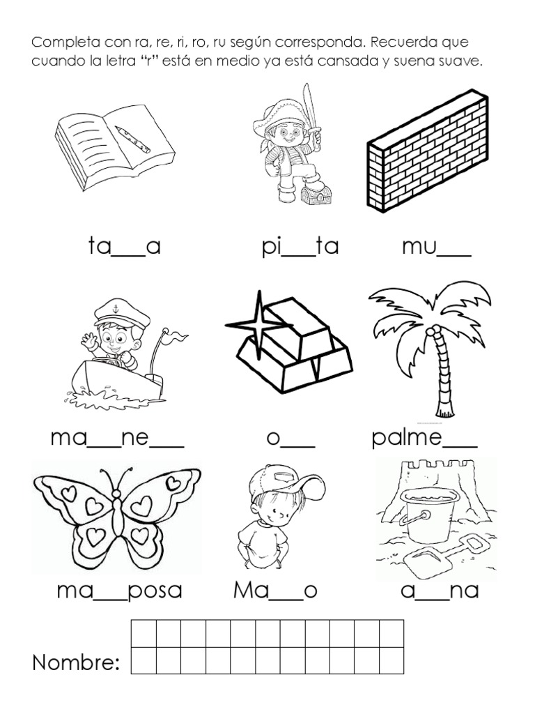 Completa Con Ra Re Ri Ro Ru | PDF