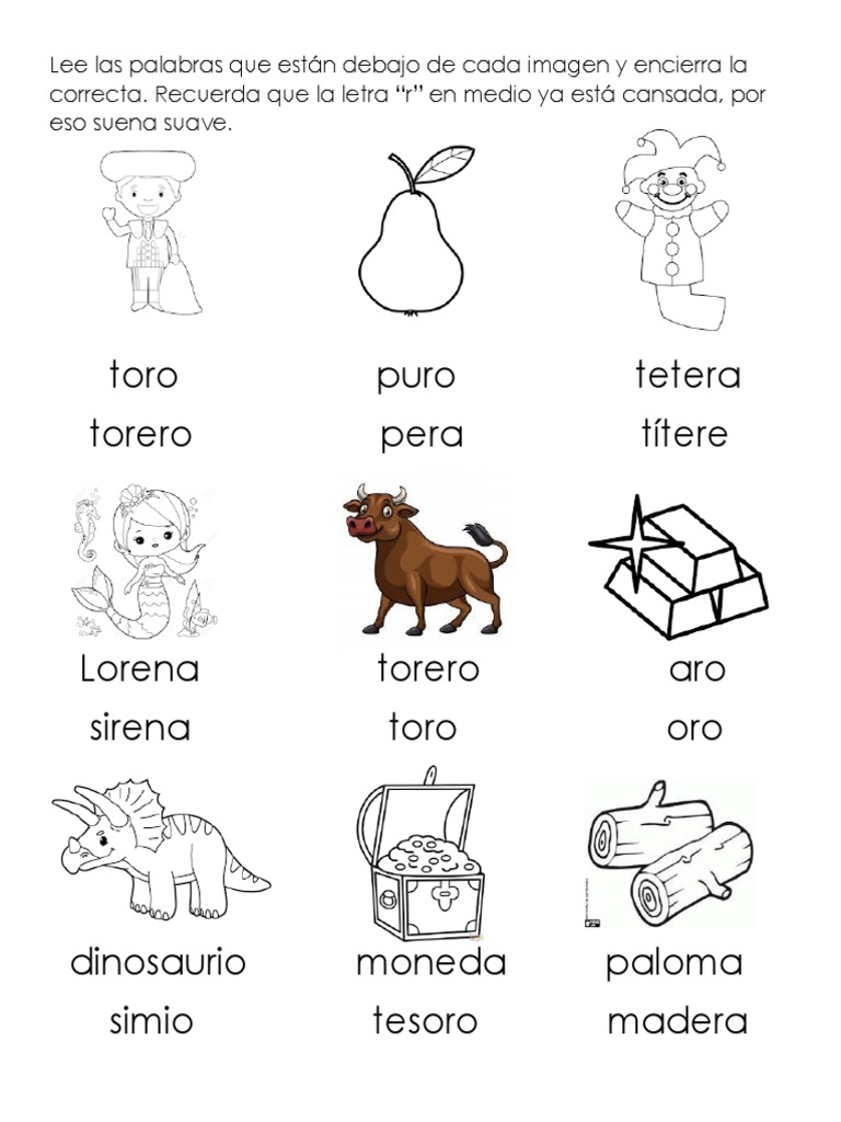 Revisión de Lee y Encierra La Palabra Correcta-1 | PDF