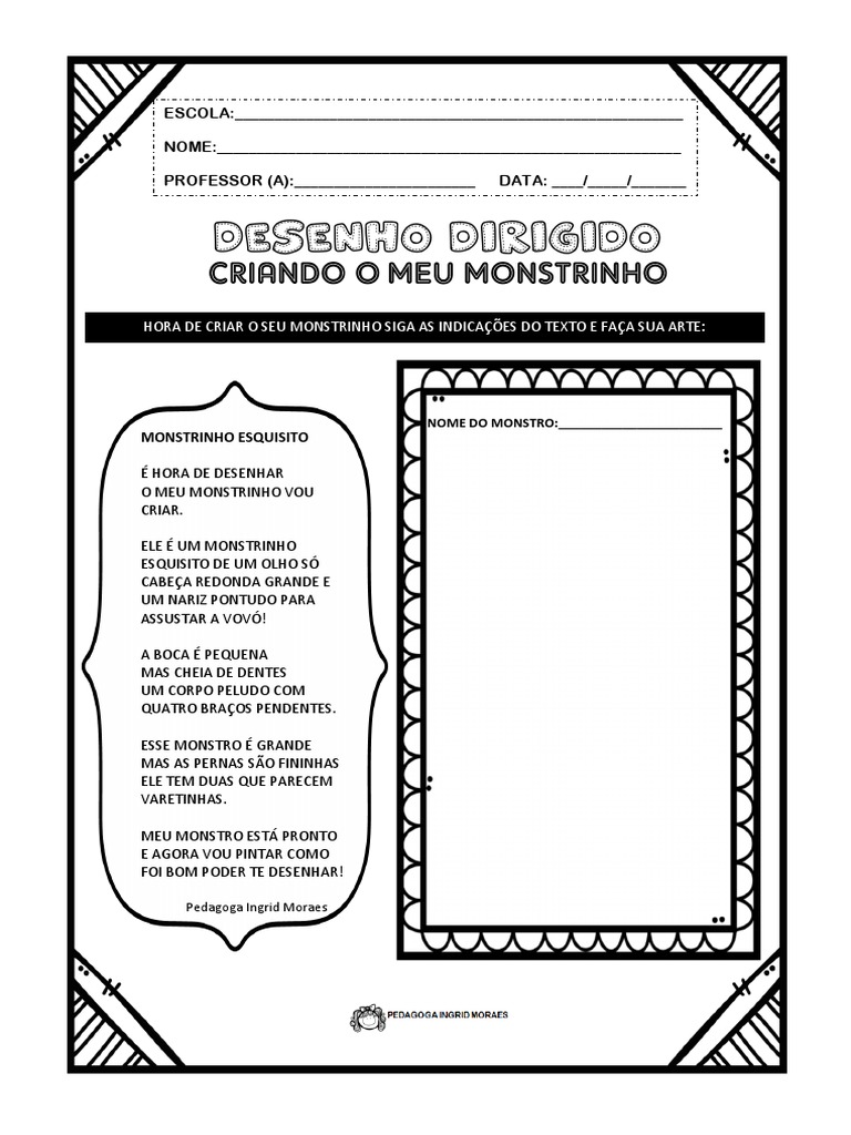 Desenho dirigido monstrinho | PDF