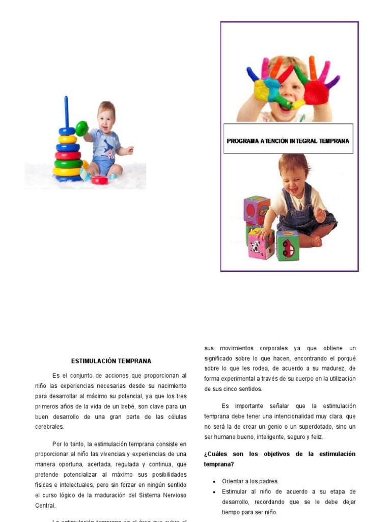 Estimulación Temprana | PDF | Aprendizaje | Conocimiento