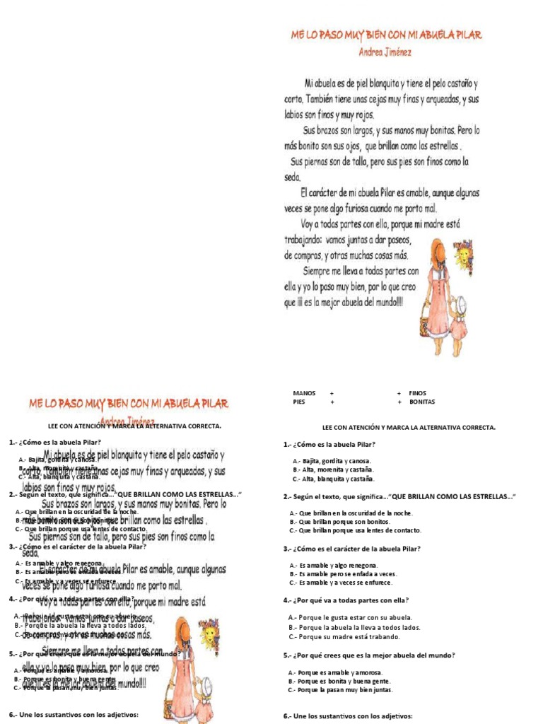 Preguntas sobre la abuela Pilar | PDF