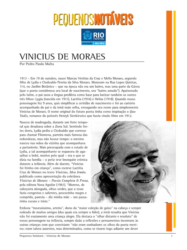 Biografia-Vinicius de Moraes | PDF
