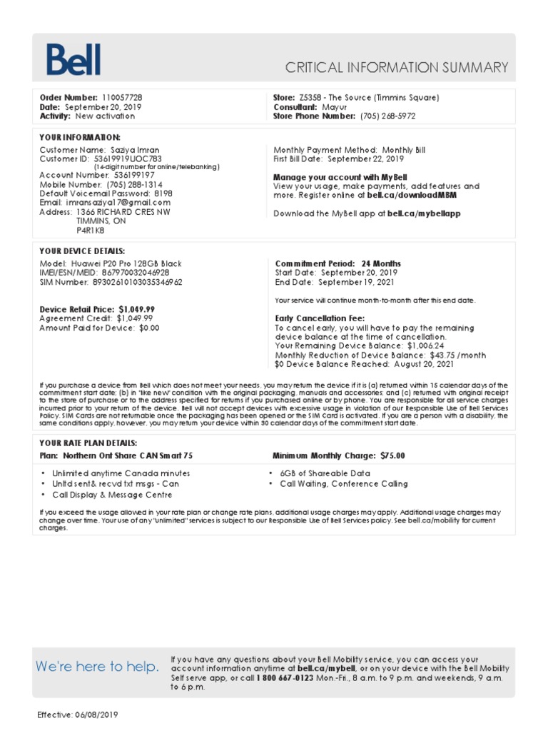 Bell Canada | PDF | Roaming | Credit Card