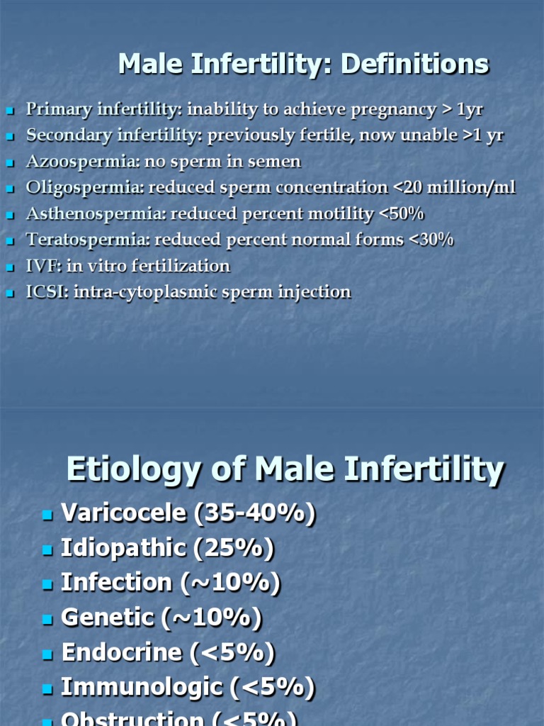 Lecture 124 MALE INFERTILITY by Dr. Nayyer | PDF