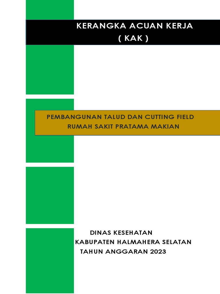 Contoh KAK TALUD CAT FIIL | PDF
