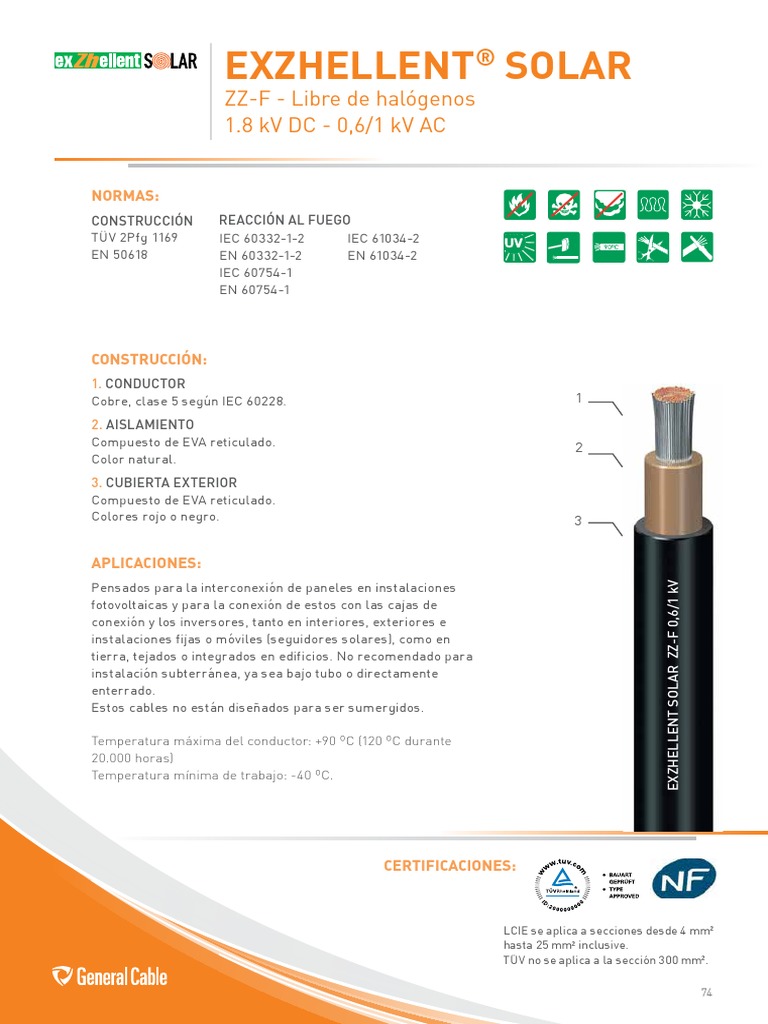 Ficha Tecnica Cable | PDF | Naturaleza | Ingeniería de Edificación