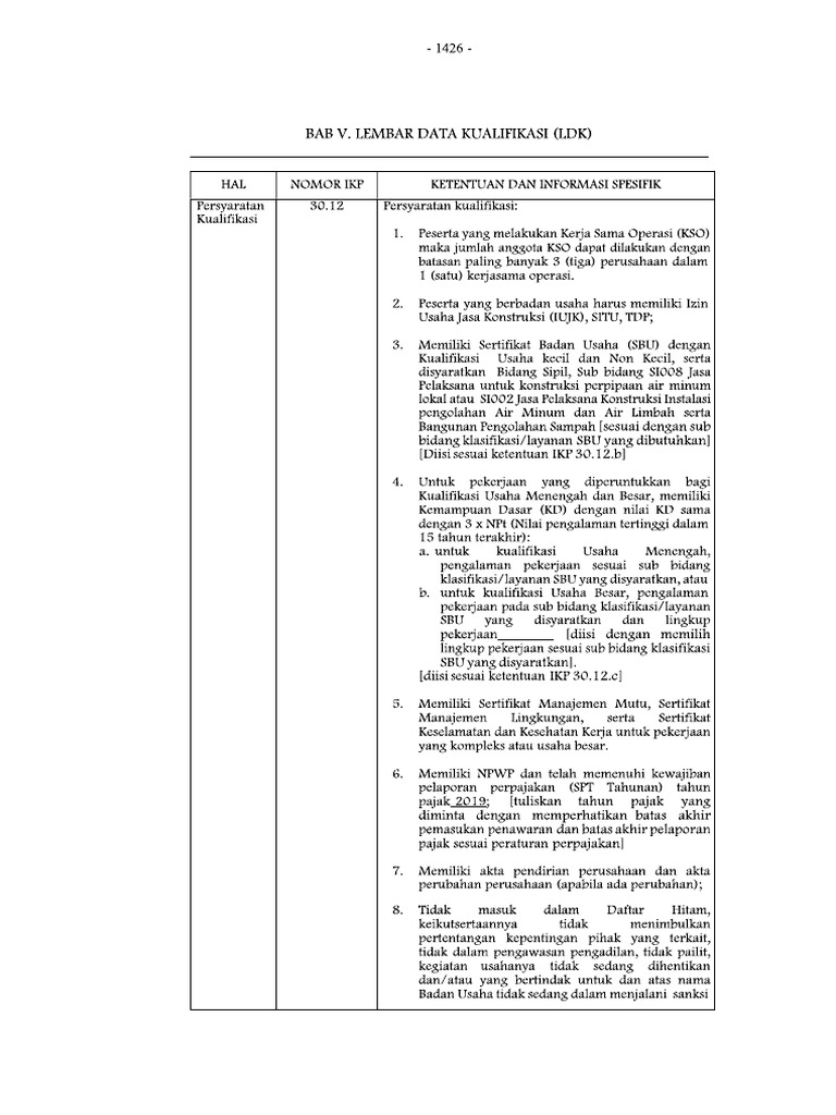 LDK Air Bersih | PDF