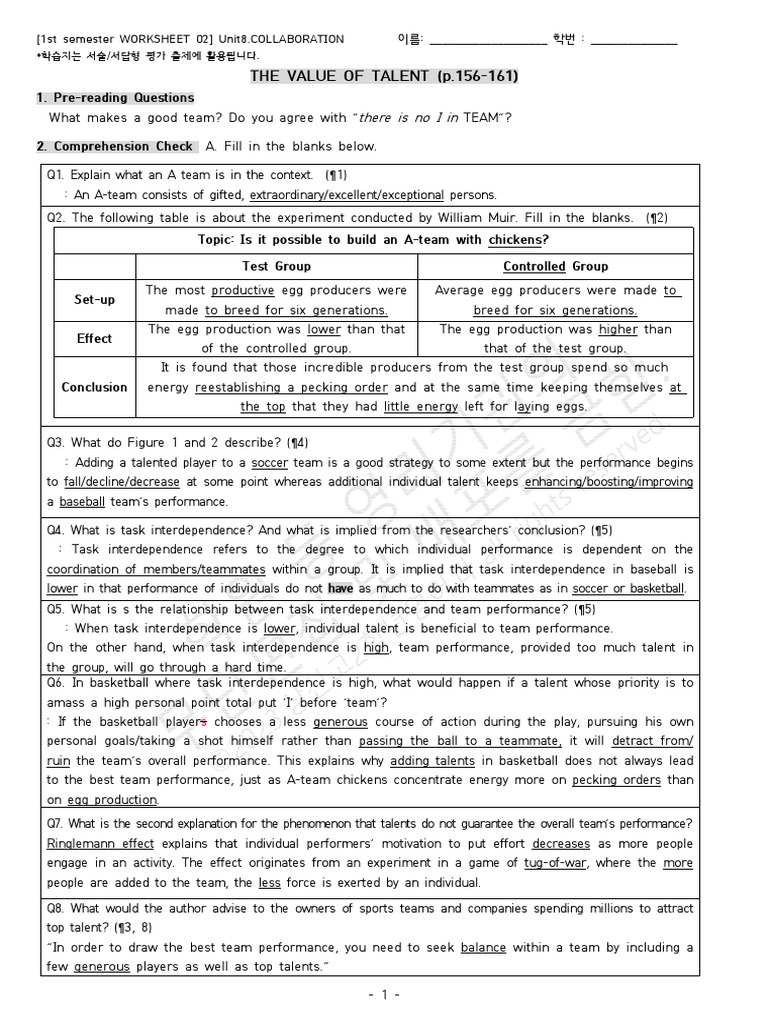 04.The Value of Talent (교사용) | PDF | Intellectual Property | Property