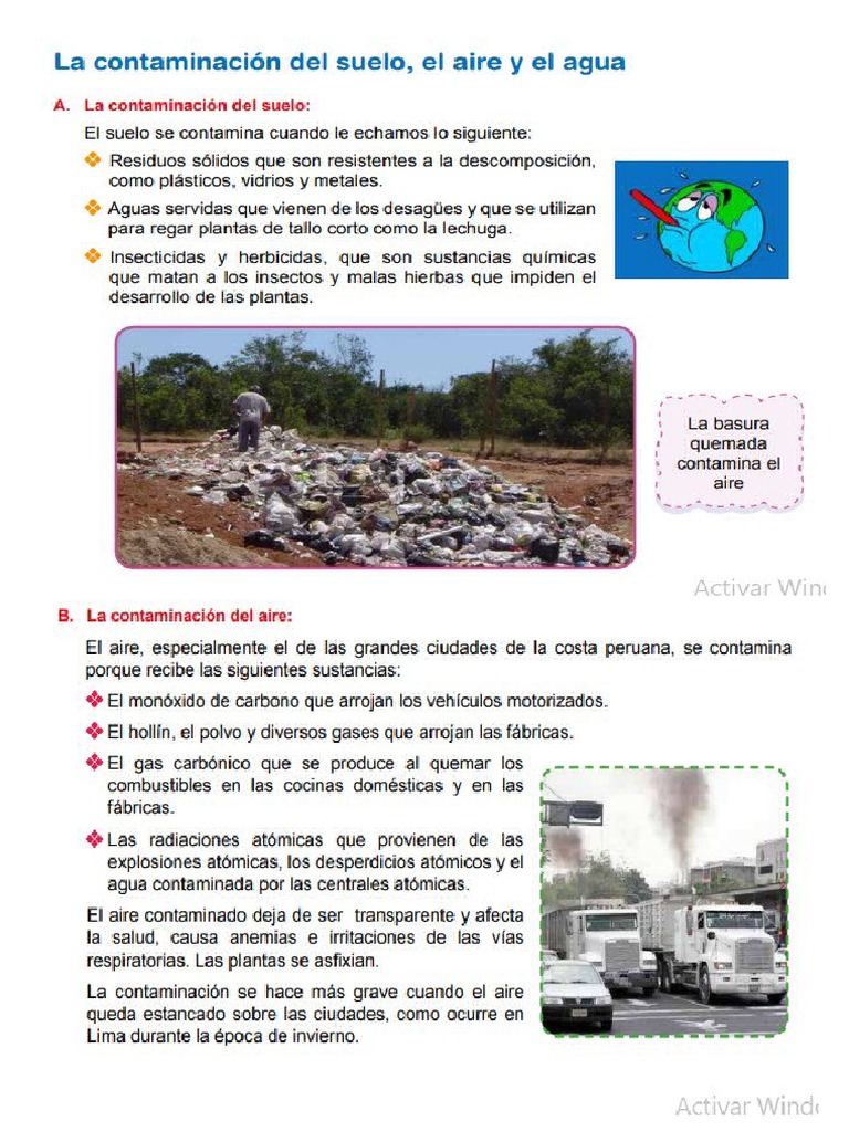Contaminación Del Aire, Agua y Suelo | PDF